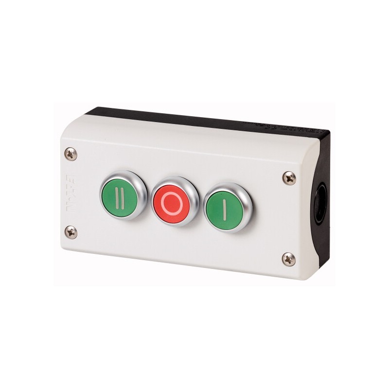 M22-I3-M1 216532 M22-I3-M1Q ELECTRIC Botonera completa Aislante Pulsador Verde I + Pulsador ...