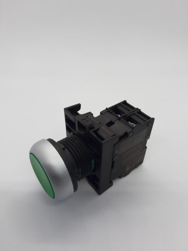 M22-DL-G/K10/230-G 210010 BOTON PULSADOR LUMINOSO VERDE, LED 110/220V CON NA | Lepsac
