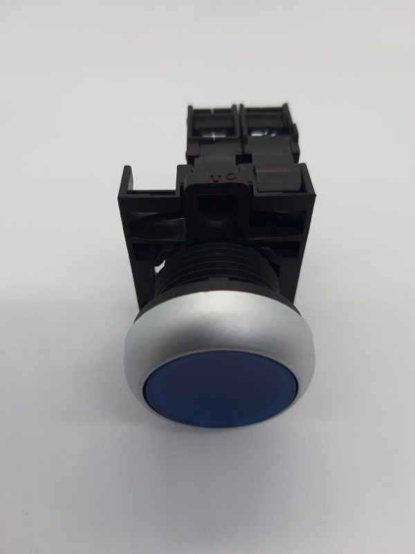 M22-DL-B/K10/24-W 210019 BOTON PULSADOR LUMINOSO AZUL, LED 12/24V CON NA | Lepsac