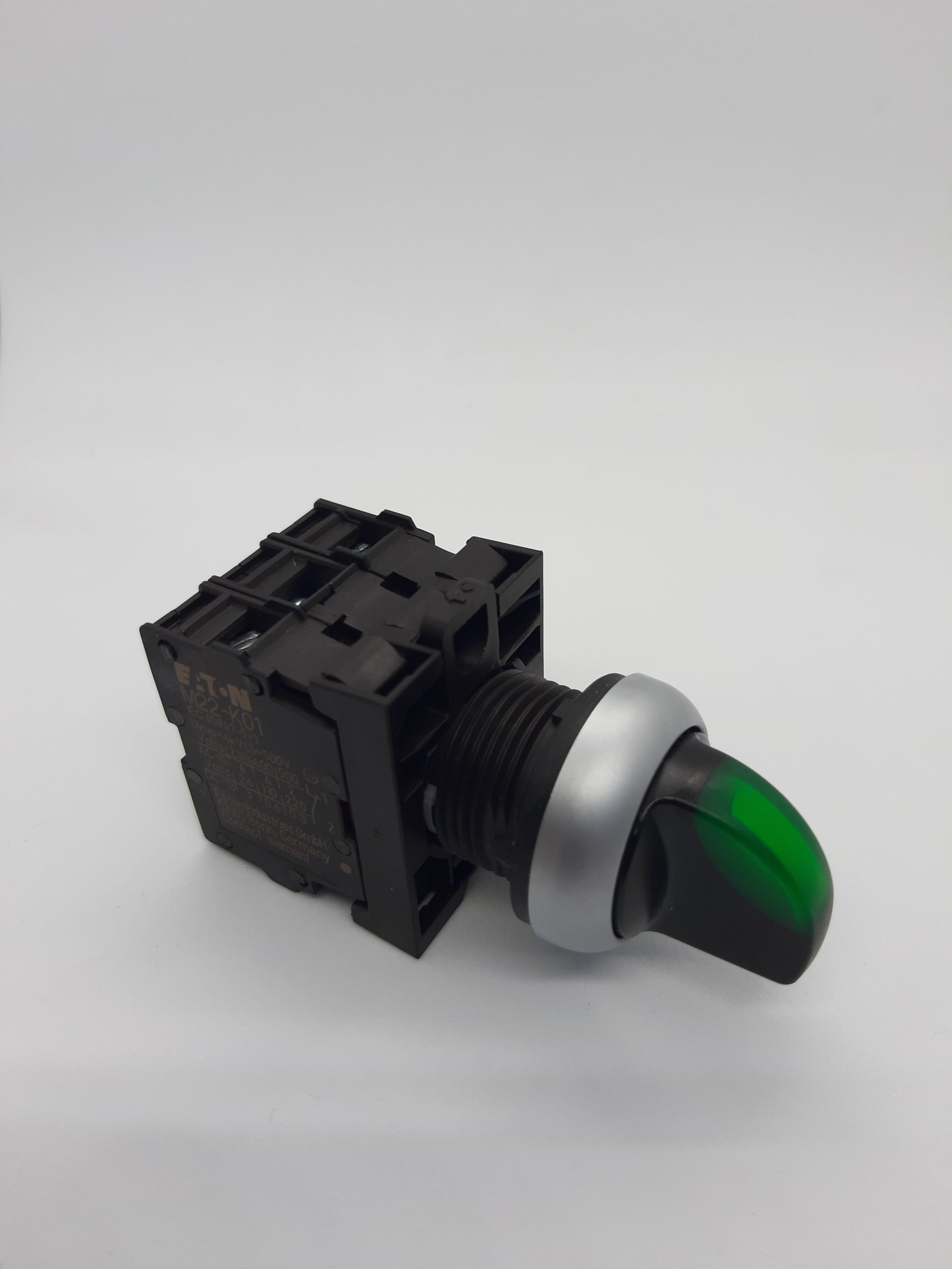 M22-WRLK-G/K11-G 210021 SELECTOR LUMINOSO VERDE 2 POSICIONES (0-I) 12/24V NA+NC | Lepsac