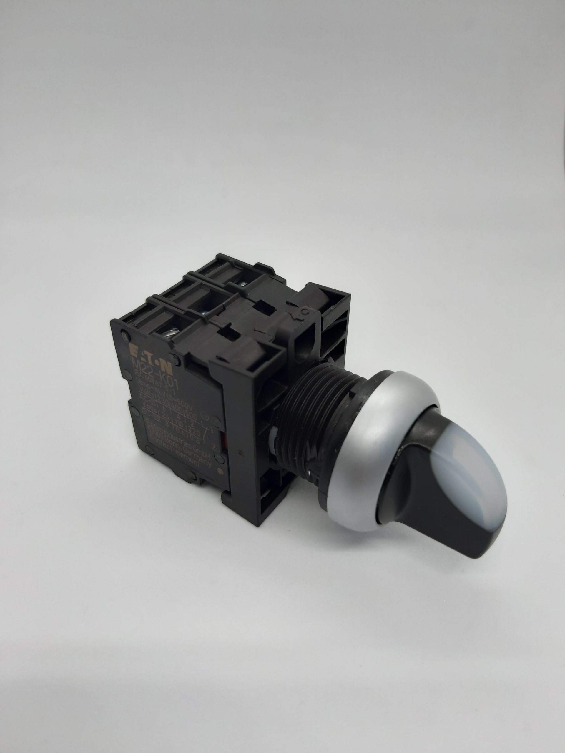 M22-WLK3-W/K11-W 210027 SELECTOR LUMINOSO BLANCO 3 POSICIONES (I-0-II) 12/24V NA+NC | Lepsac