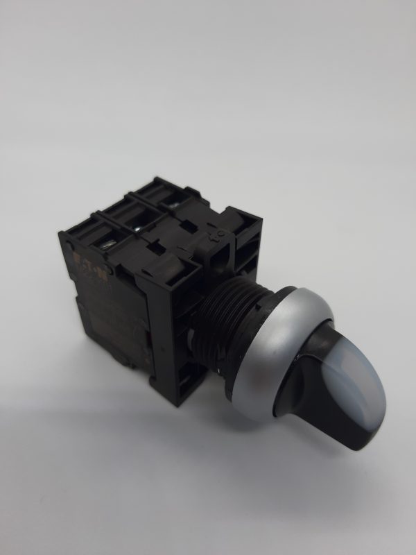 M22-WLK3-W/K11-W-230 210028 SELECTOR LUMINOSO BLANCO 3 POSICIONES (I-0-II) 110/220V NA+NC | Lepsac