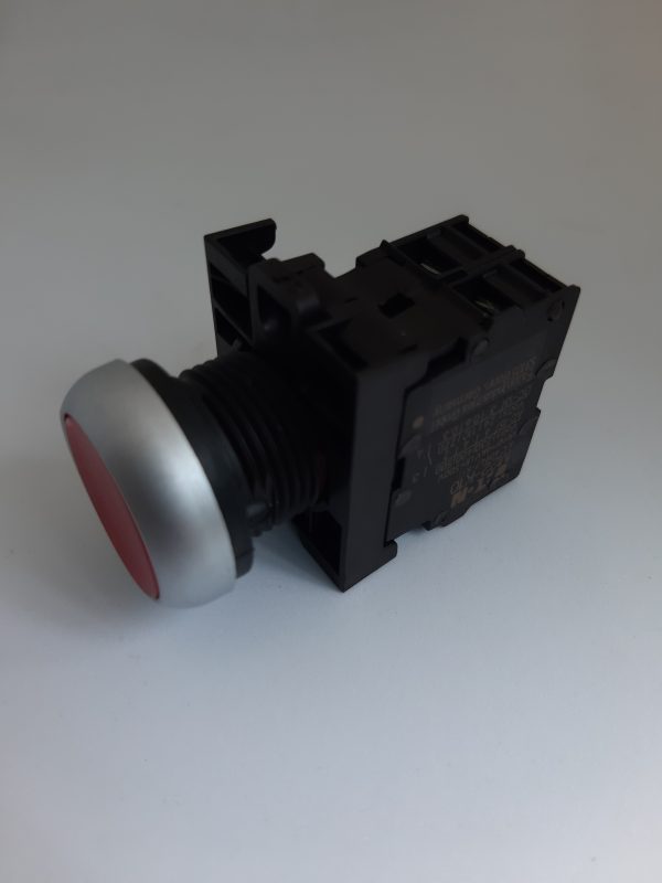 M22-DL-R/K20/24R 210057 BOTON PULSADOR LUMINOSO ROJO, LED 12-30V AC/DC CON 2NA | Lepsac