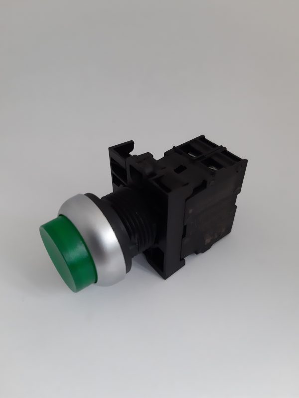 M22-DLH-G/K10/230-G 910010 PULSADOR LUMINOSO VERDE SALIENTE, LED 110/220V CON 1 NA | Lepsac