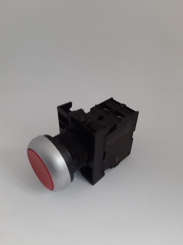 M22-DL-R/K10/24-R 910016 BOTON PULSADOR LUMINOSO ROJO, LED 12/24V CON NA | Lepsac